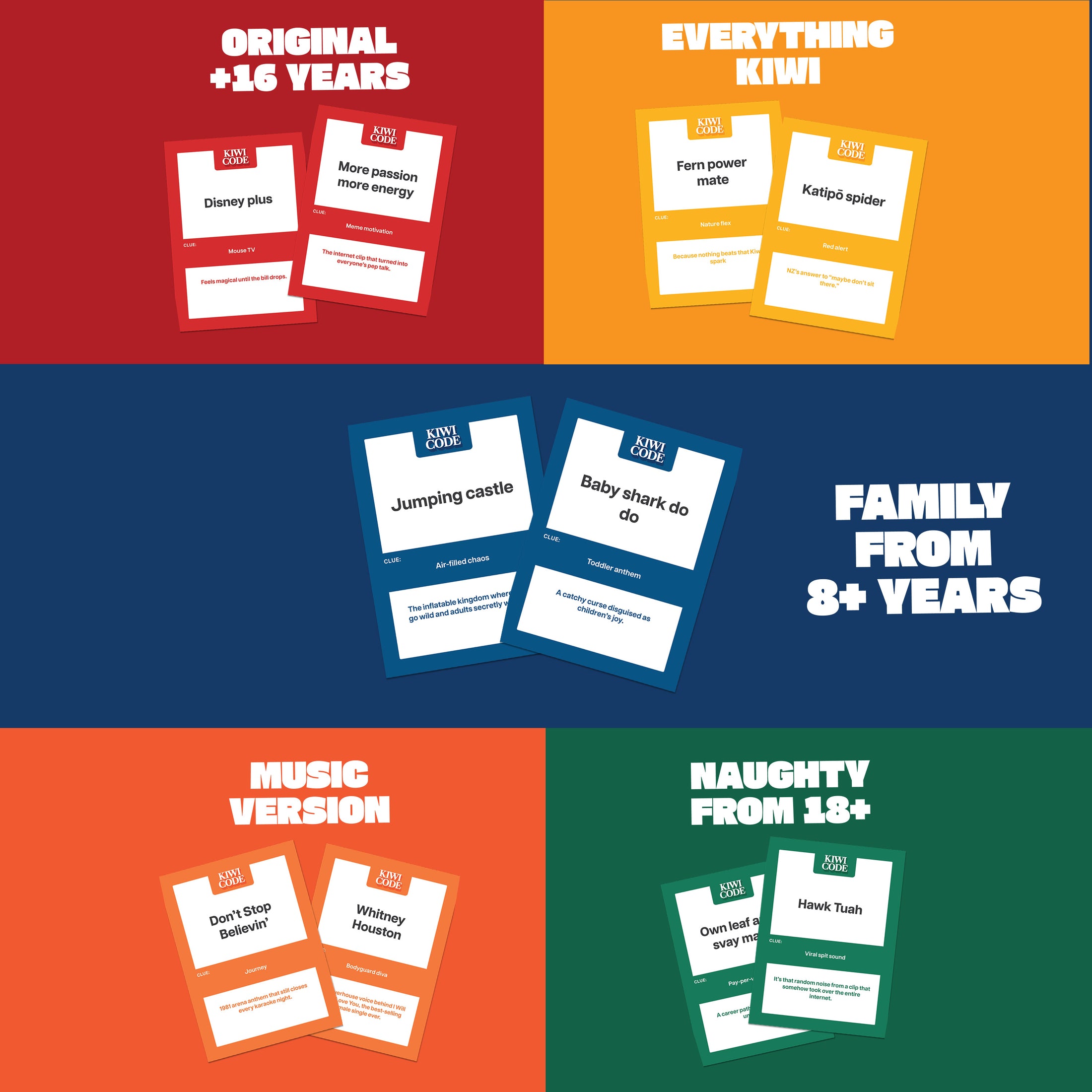 5 X Games, The Complete Kiwi Code Set – Kiwi Games